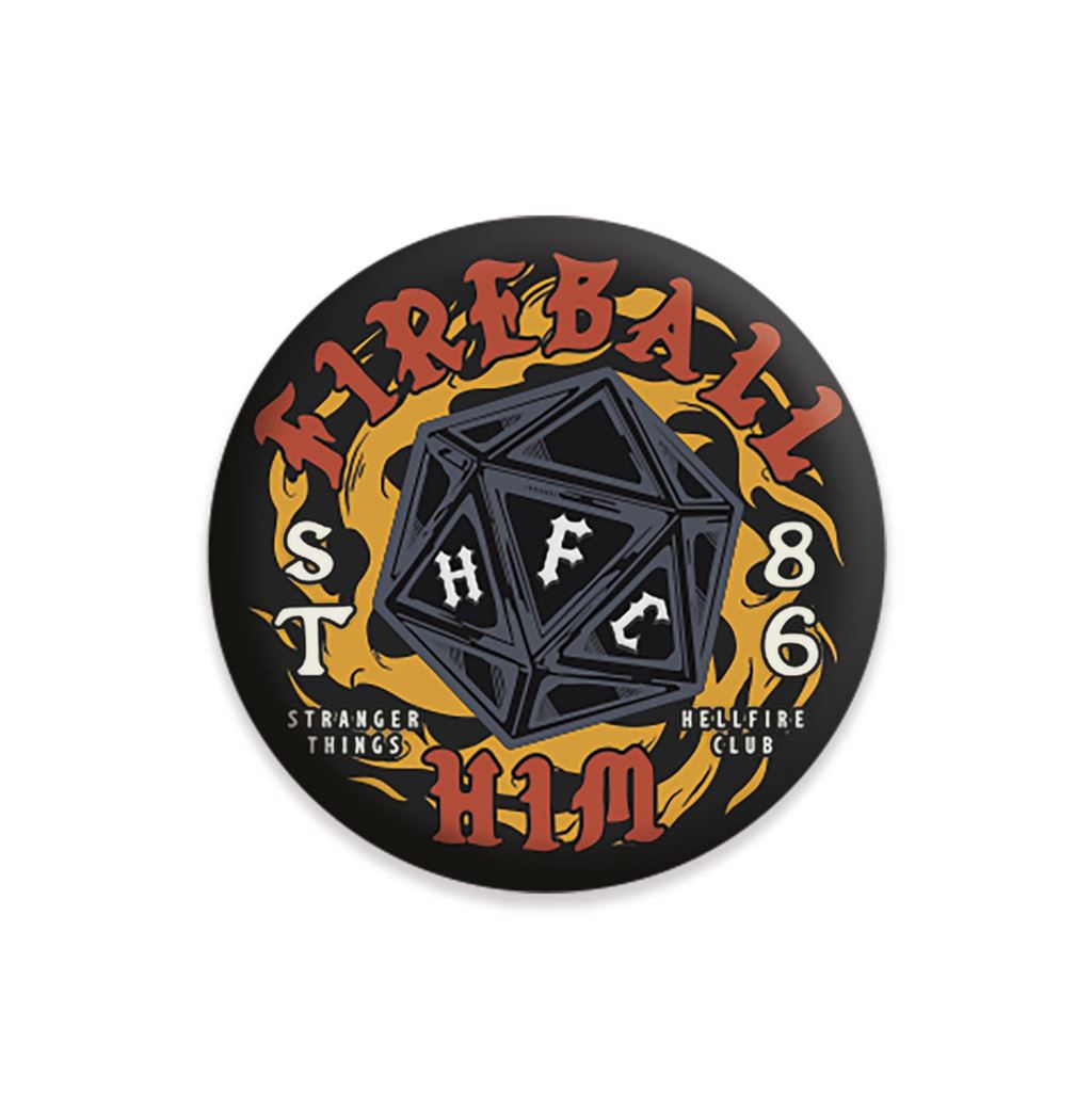 STRANGER THINGS 4 (FIREBALL HIM) BADGE – Unified Cards